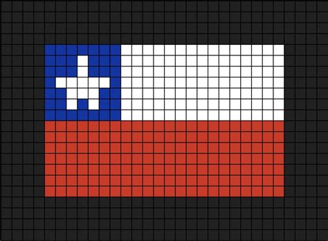 Chile Flag Pixel Art Pixel Art Pattern Pixel Art Easy Pixel Art