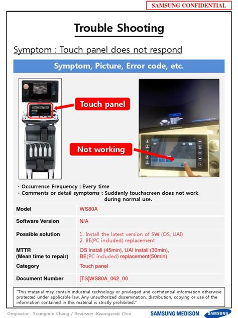 Ts Ws80a 062 00 Touch Panel Does Not Respond Pdf