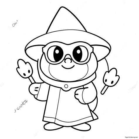 Ralsei With Cute Glasses Coloring Page 64413 51789