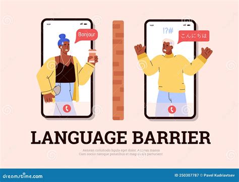 Language Barrier Refer To Linguistic Barriers To Communication Cartoon Vector Cartoondealer