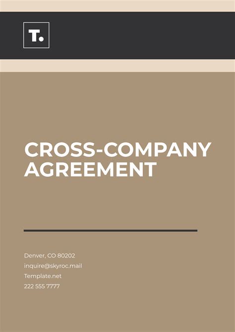 Free Cross Company Agreement Template To Edit Online
