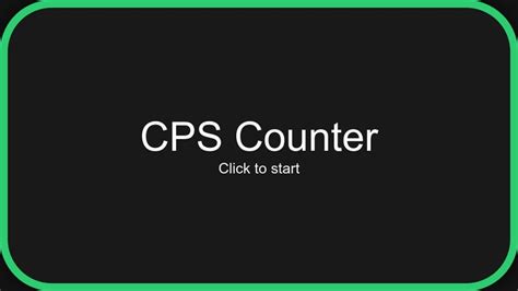 Cps Counter