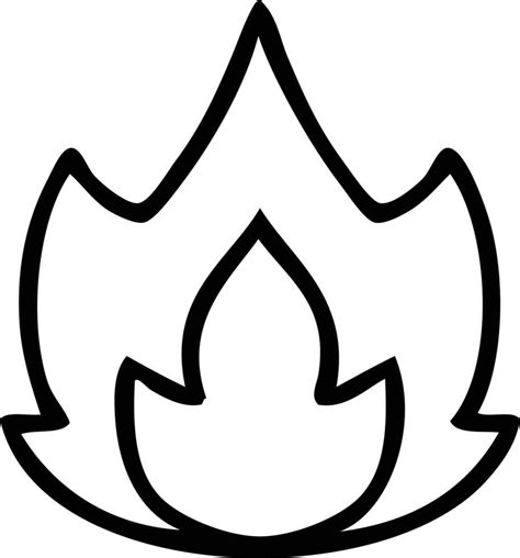 Line Drawing Cartoon Fire 11302627 Vector Art At Vecteezy