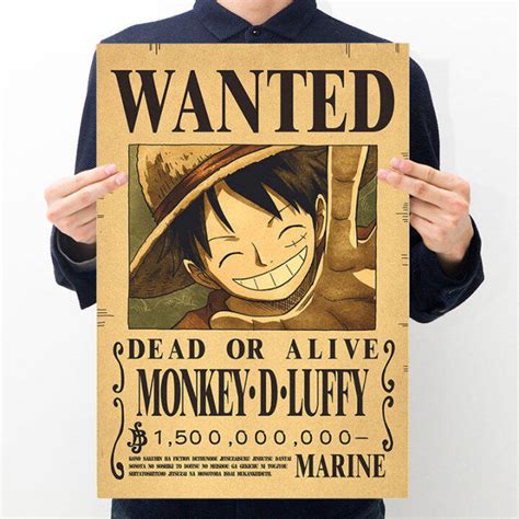 One Piece Wanted Poster One Piece Wallpaper Big Size 4229cm Vintage