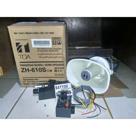 Jual Klakson Sirine 12 Suara Lubang Mic 40watt Plus Toa Putih 10 0watt
