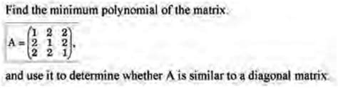 eigenvalues eigenvectors how to determine diagonability from minimal