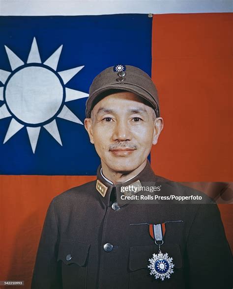 Portrait Of Chinese Political And Military Leader Chiang Kai Shek