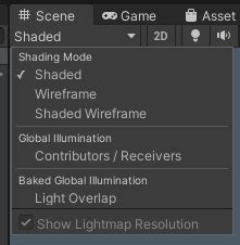 Scene Draw Mode Menu Missing Overdraw Option Unity Engine Unity