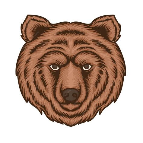 Premium Vector Hand Drawn Illustration Vector Of A Head Grizzly Bear