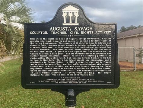 Augusta Savage Sculptor Teacher Civil Rights Activist Historical Marker