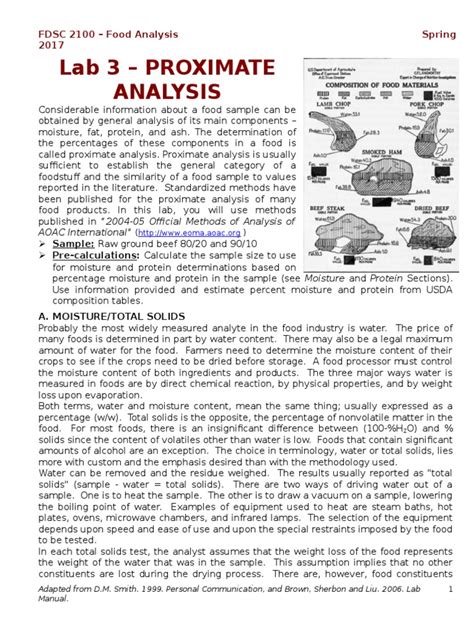Lab 3 Proximate Analysis 2017 Pdf Water Ph