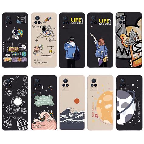 เคสซิลิโคน ลายการ์ตูน ขอบตรง สําหรับ Vivo V29 V27 Y27 Y36 Y22 T1 Pro