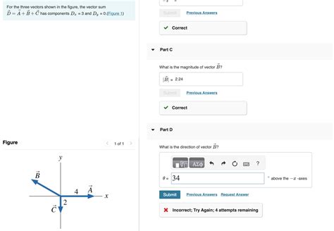 Solved For The Three Vectors Shown In The Figure The Vector Chegg
