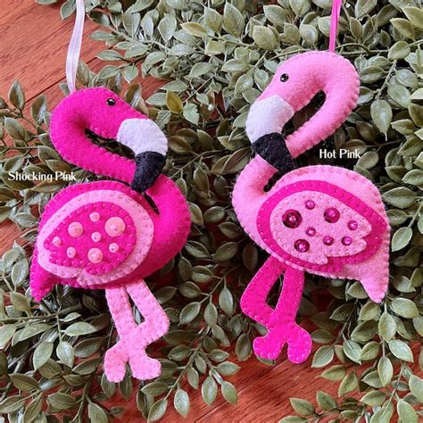 Felt Flamingo Ornament Etsy