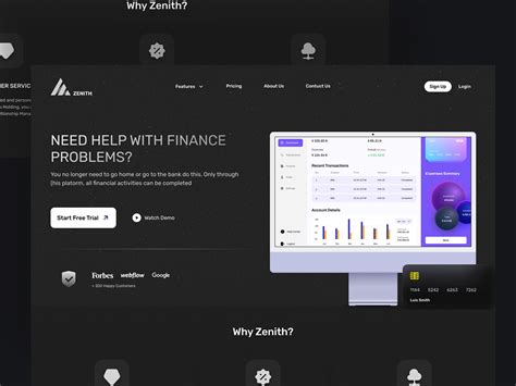 Financial Service Landing Page On Behance