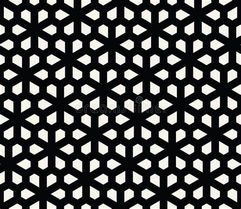 Abstract Geometric Pentagon Grid Seamless Floral Pattern Stock Vector