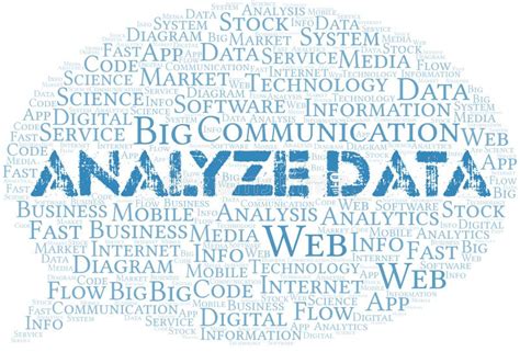 Analyze Data Vector Word Cloud Made With Text Only Stock Illustration