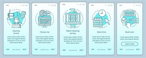 Cleaning Service Booking Onboarding Mobile App Page Screen Linear Concepts Online Form Filling