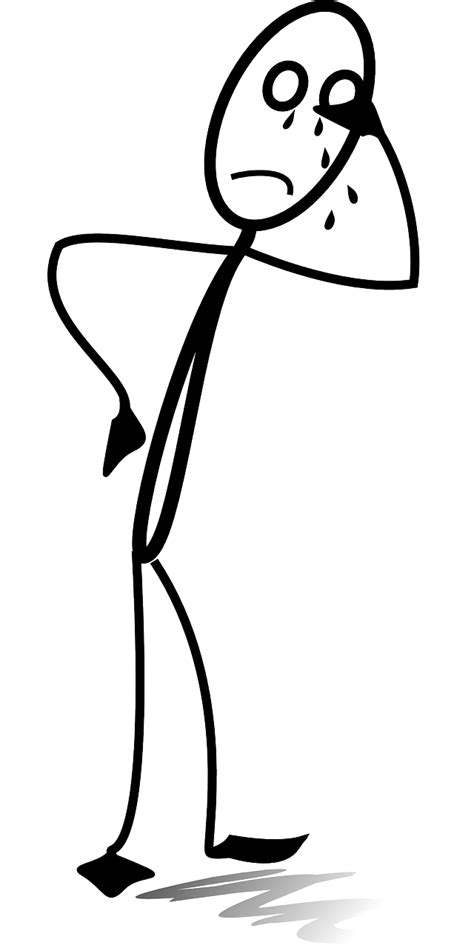 Sadcryingstickmanstick Figurematchstick Man Free Image From