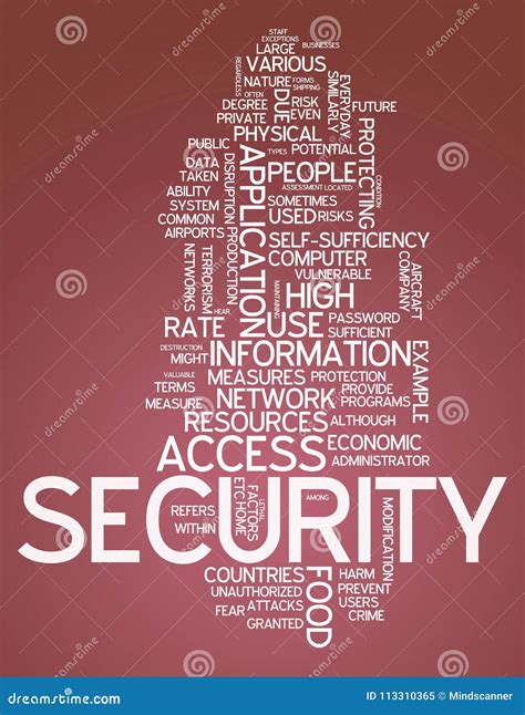Word Cloud Security Stock Illustration Illustration Of Background