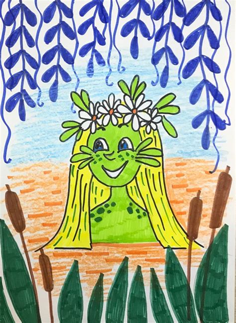 Кикимора рисунок сказка болото водяная Рисунки Sharpie Рисунки Рисунок