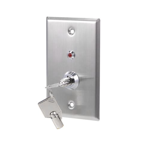 Key Switch On Off Exit Switches Emergency Door Release Spst For Access Control W Dc V Red Led