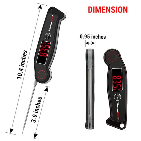 Thermopro Termocouple Sensor Digital Black Thermometer Tp19w Rona