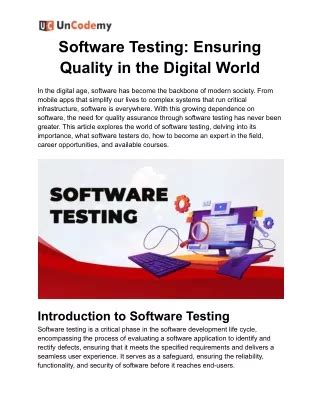 PPT Software Testing Ensuring Quality In The Digital World PowerPoint Presentation ID 12707442