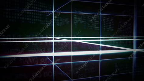 Futrisitic Gridline Background Stock Video Clip K001 3758 Science
