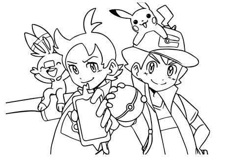 20 Ash Ketchum Coloring Pages Free Pdf Printables My Xxx Hot Girl