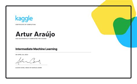 Artur Araújo Completed The Intermediate Machine Learning Course On Kaggle
