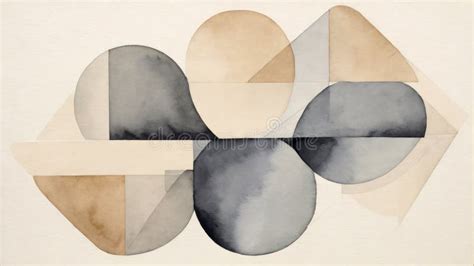 Series Of Geometric Shapes Overlapping And Intersecting Creating Sense Of Movement And Dynamism