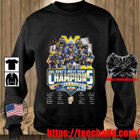 Original West Virginia Mountaineers 2023 Duke S Mayo Bowl Champions 30