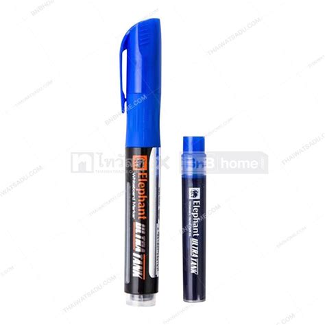 ปากกาเขียนไวท์บอร์ด พร้อมหมึกเติม Elephant รุ่น Ultra Tank สีน้ำเงิน
