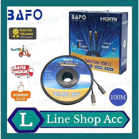 Jual Kabel Hdmi Fiber Optic Fo Fiber Optik 100 Meter Bafo 30 Meter