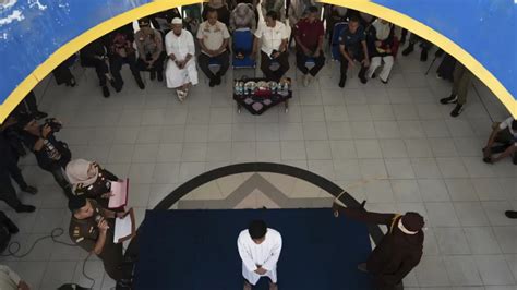 Two Men Publicly Caned For Having Sex With Each Other In Indonesias
