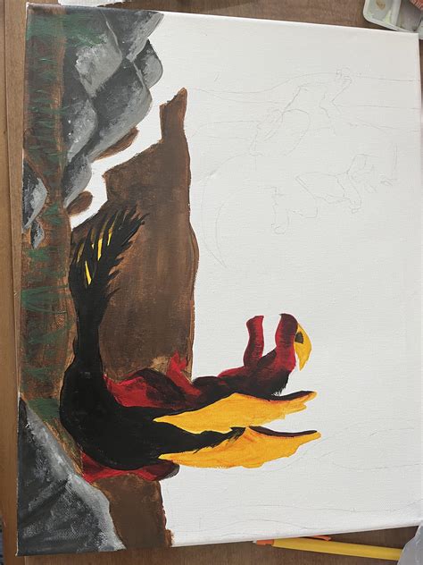 Start Of Painting Tobi Kadachi Vs Anjanath Thought This Would Be An Ok