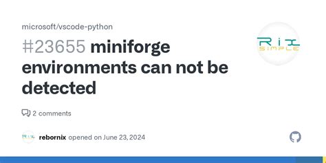 Miniforge Environments Can Not Be Detected Issue Microsoft