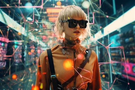 Premium Ai Image A Woman Wearing Sunglasses And A Shirt With A Shirt