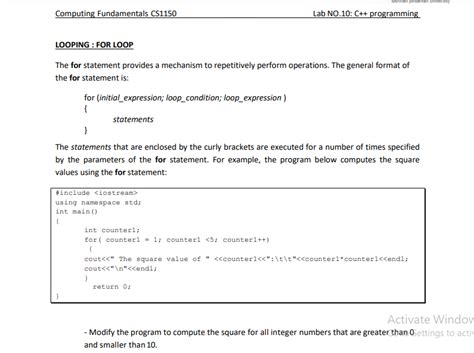 Solved University Computing Fundamentals CS1150 Lab NO 10 Chegg