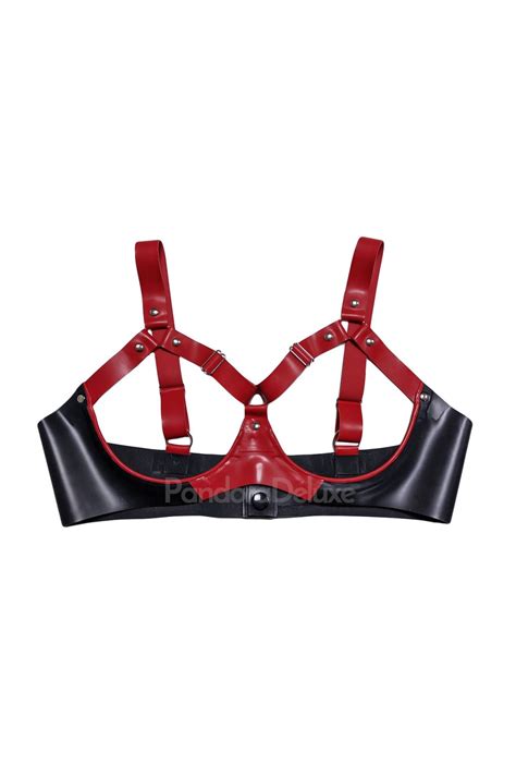 Larissa Latex Harness Bra Latex Lace Bras By Pandora Deluxe