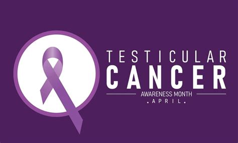 Testicular Cancer Awareness Calligraphy Poster Design Vector