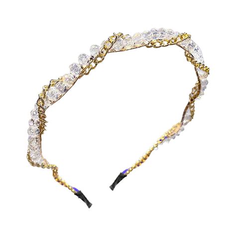 Women Chained Headband Fashion Gold Metal Thin Headbands For Women