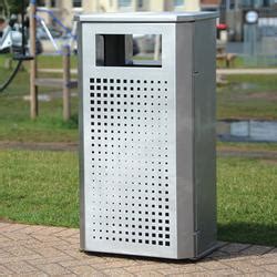 Derby Slimline Litter Bin Stainless Steel By Broxap Street Furniture