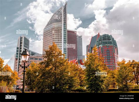 The Hague Netherlands October 7 2021 Street View And Modern