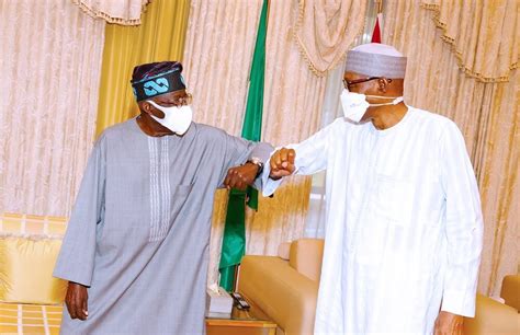 Photos Tinubu Pays ‘thank You Visit To Buhari In Aso Rock The
