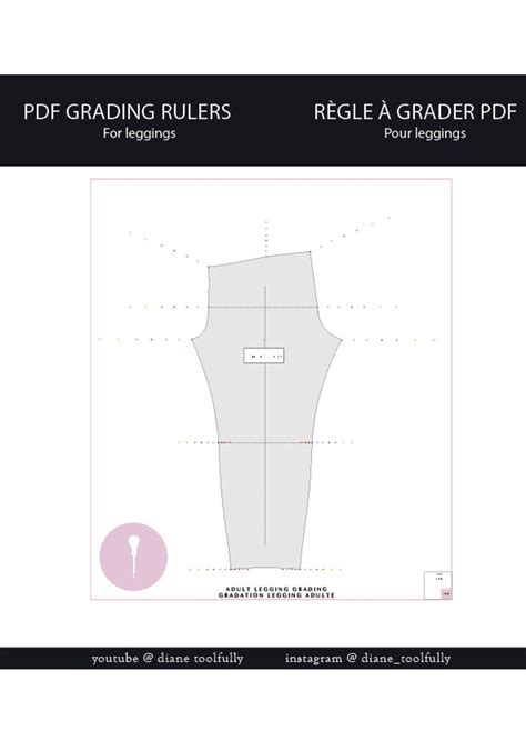 Leggings Pdf Grading Ruler Etsy