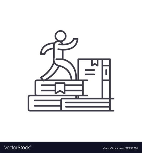 New Knowledge Line Icon Concept Royalty Free Vector Image