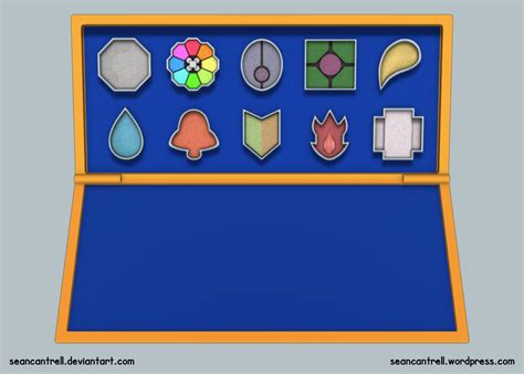 Pokemon Garys Badges By Seancantrell Pokemon Pins My Pokemon