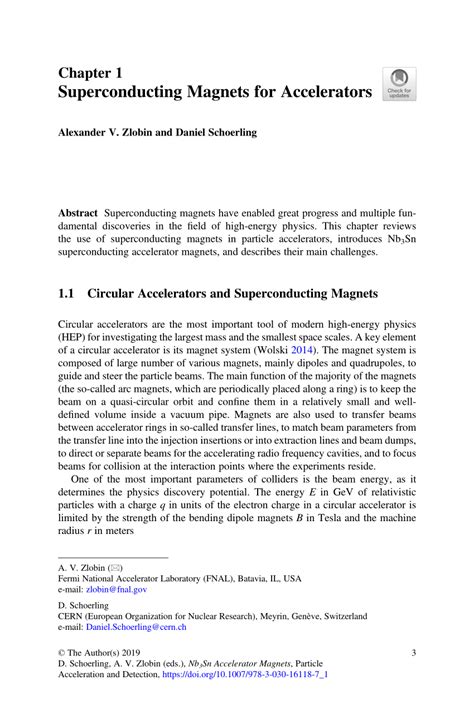 Pdf Superconducting Magnets For Accelerators